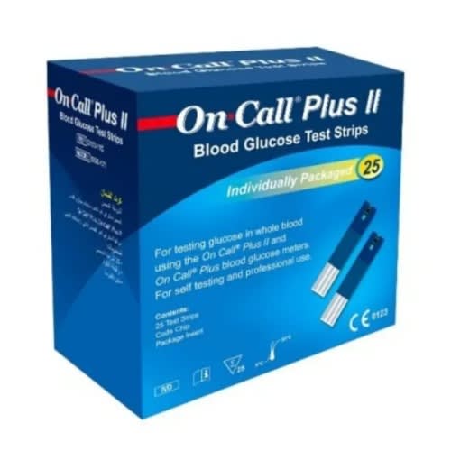 On Call Plus Ll Blood Glucose Test Strips By 25 | Konga Online Shopping