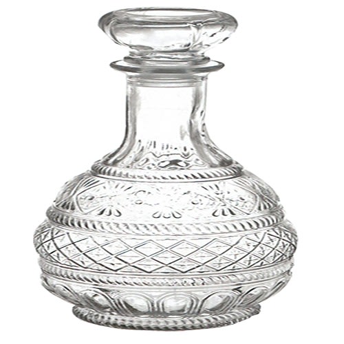 A & J Vintage Liquor Crystal Bottle Decanter With Lid Plus Free Glass ...