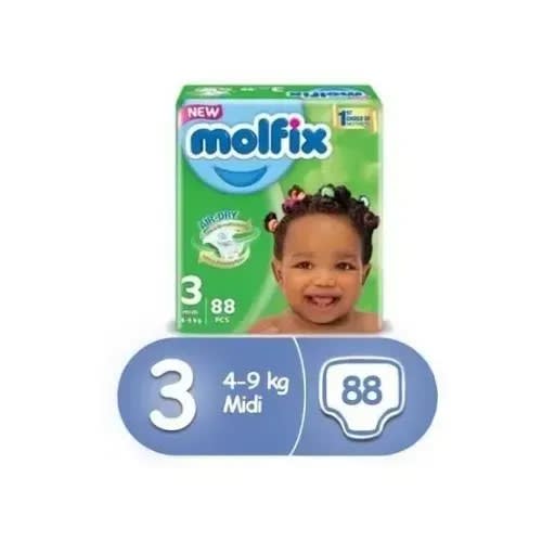 Molfix Baby Diaper Midi - Size 3 - 88counts | Konga Online Shopping