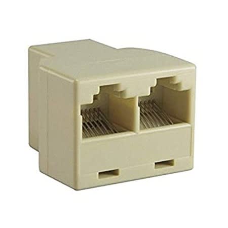 Rj45 Splitter Adapter 1 To 2 - Way Dual Female Port Cat5/6 Lan Ethernet ...