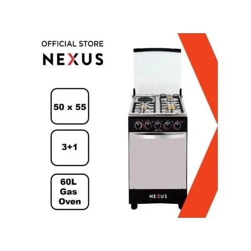 Nexus 3 Gas + 1 Electric Burner Standing Gas Cooker With Oven - Nx-5055 ...