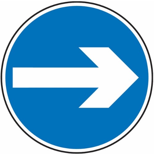 One Way Right Arrow Aluminum Reflective Safety Sign | Konga Online Shopping