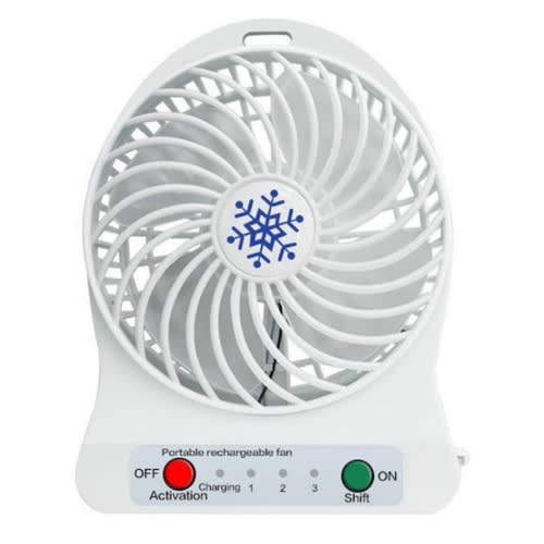Mini Rechargeable Fan With Led Light | Konga Online Shopping