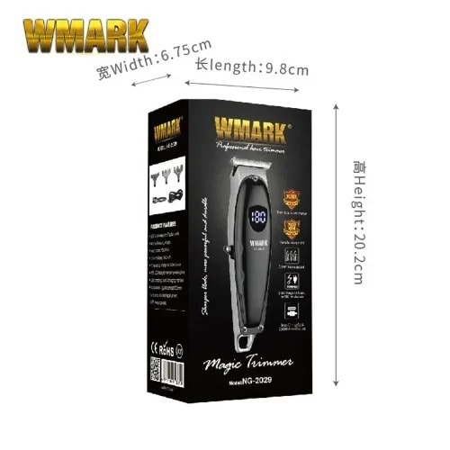 Wmark Ng-2029 Pro Li Outliner Cordless T Blade Hair Clipper- Black ...
