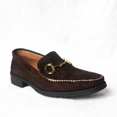 Mens Suede Shoes With Buckle - Chocolate | Konga Online Shopping