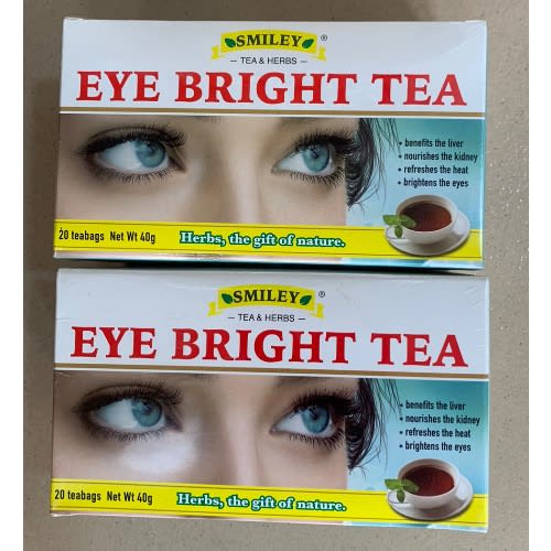 Smiley Yellow Vision Care Eye Bright Herbal Tea 20tea Bags X 2packs