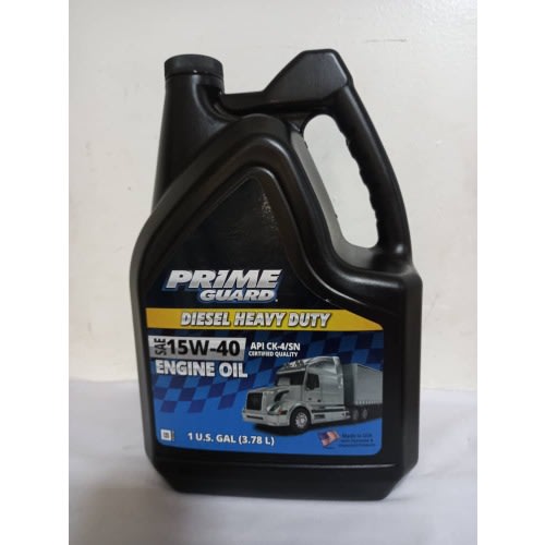 Prime Guard Sae 15w-40 Diesel Heavy Duty Automobile Engines Oil -3.78l ...