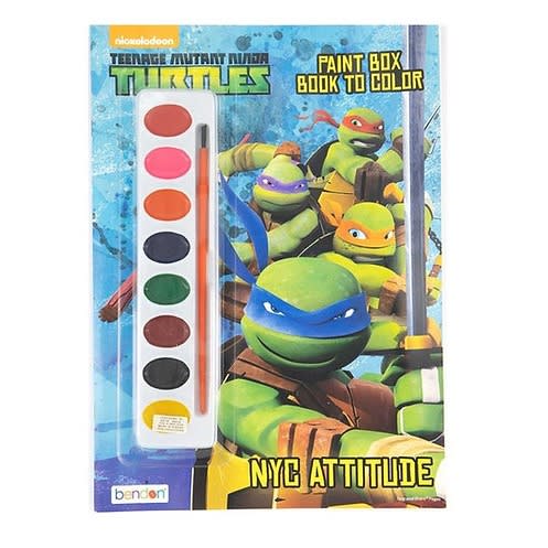 Nickelodeon Teenage Mutant Ninja Turtles Paint Box - Book To Color ...