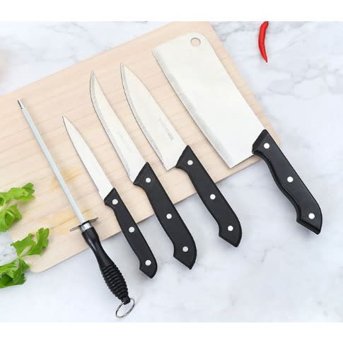 Kitchen Knives + Sharpener - 5 Pieces | Konga Online Shopping