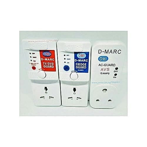 D-MARC Tv Guard + Fridge Guard + Ac Guard - 13/15amps Surge Protector ...