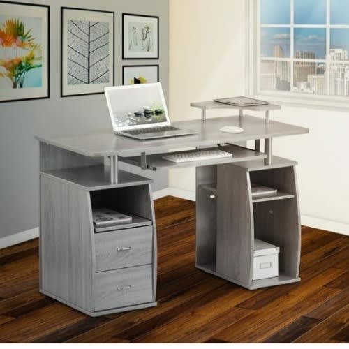 Complete Computer Workstation Desk With Storage - Grey | Konga Online ...