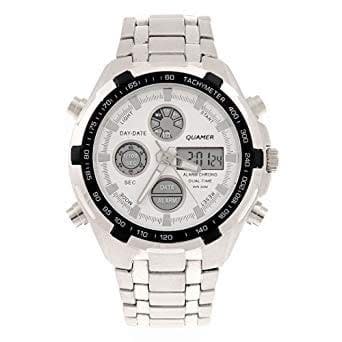 Quamer White Dial Wristwatch For Men - Silver | Konga Online Shopping