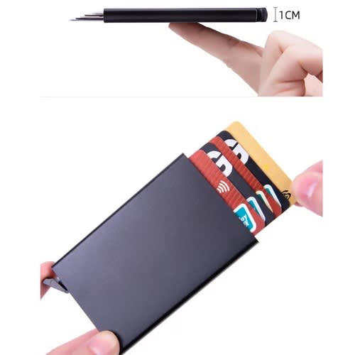 Unisex Stainless Steel Atm Credit Card Holder-Black | Konga Online Shopping