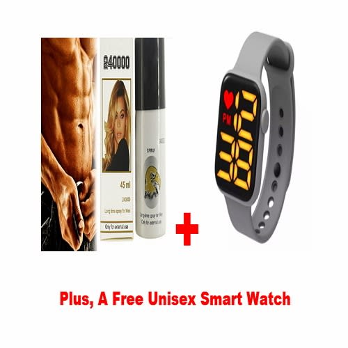 Vigano Viga 240000 Sex Delay Spray + A Free Unisex Smart Watch | Konga ...
