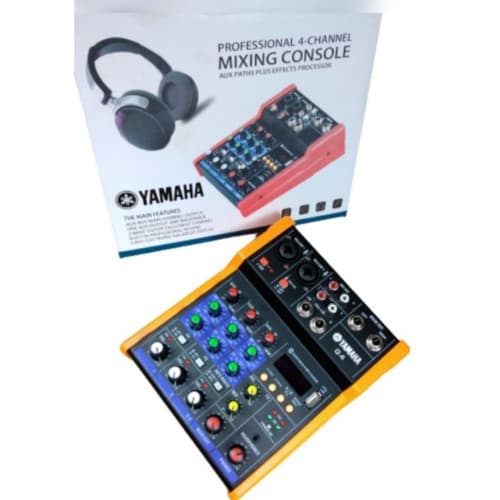 Yamaha 4 Channel Bluetooth Mini Audio Mixer With Reverb Effect Home ...