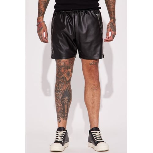JAOP Daren Leather Short - Black | Konga Online Shopping