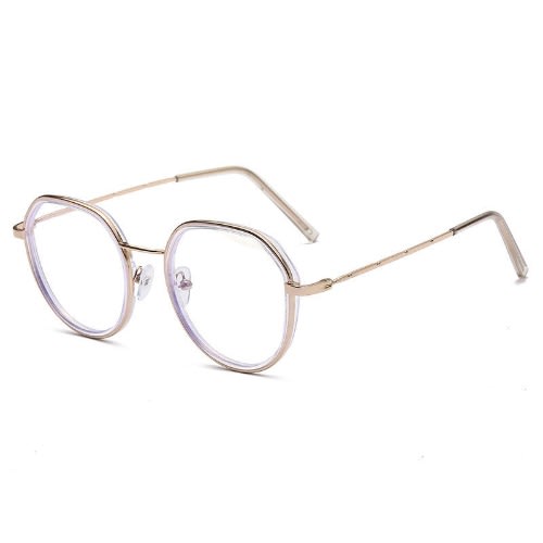 Vintage Blue Light Blocking Optical Glasses Metal Frame-Transparent ...