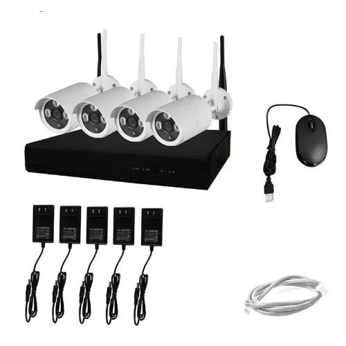 Wireless 4 Channels Nvr And 4 Cctv Kit | Konga Online Shopping