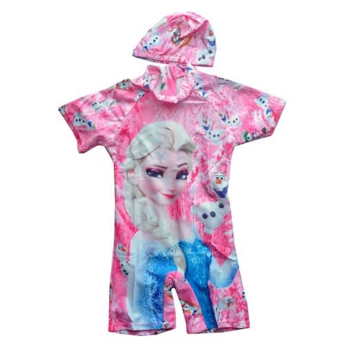 Girls Swimming Costume With Cap - Multi Colours | Konga Online Shopping