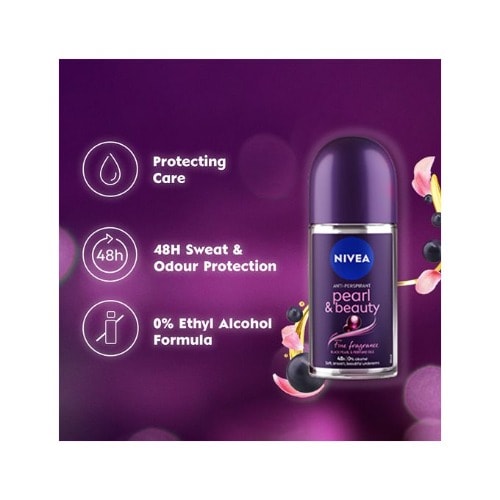 Nivea Pearl And Beauty Black Pearl Fine Fragrance Antiperspirant Roll On