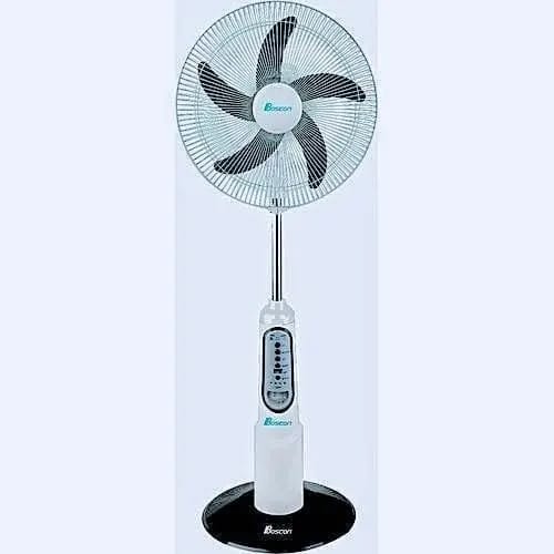BOSCON Standing Rechargeable Fan - 18" + Remote + Led Light & Usb Port ...
