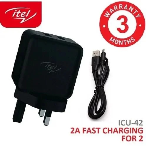 Itel Dual Usb Port 2a Charger + Cable | Konga Online Shopping