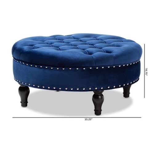 Round Ottoman - Blue | Konga Online Shopping