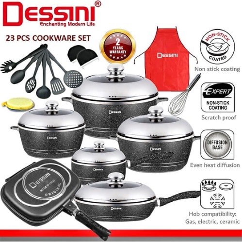 Dessini Cookware Set - 23 Pieces | Konga Online Shopping