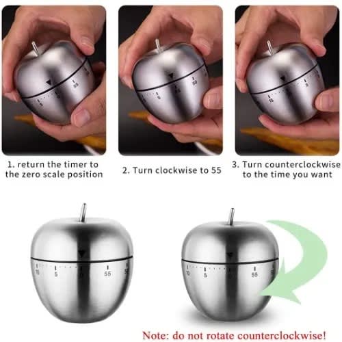 Stainless Steel Apple Shaped Kitchen Timer Alarm - 60 Minutes | Konga ...