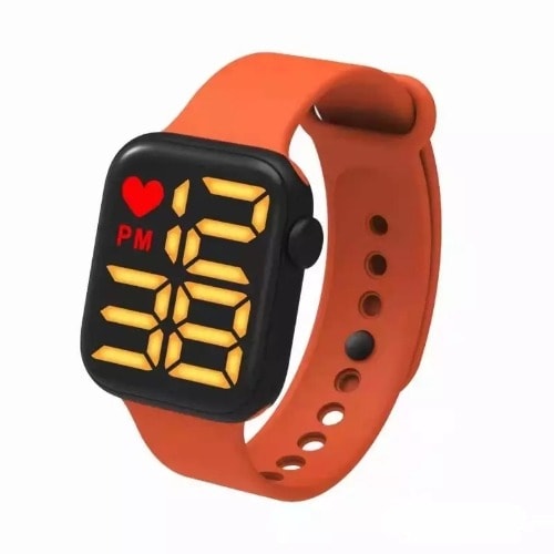 Unisex Yellow Display Digital Touch Screen Watch - Orange | Konga ...