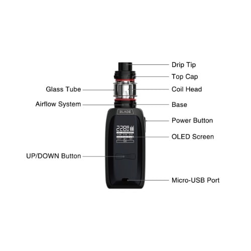 Blade 228w Vape/Vaporizer Box Mod Kit Blue | Konga Online Shopping