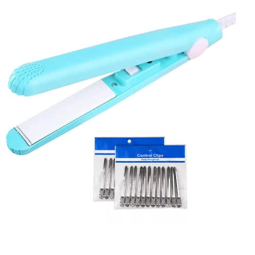 Mini Hair Straightener -20w & Hair Control Clips - 12 Pcs | Konga ...