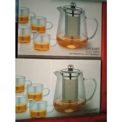 Coffee Pot With Cups - Set Of 5 | Konga Online Shopping