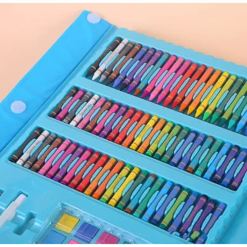 Art Set Crayon - Pastel And Postal Color With Drawing Kit - 208 Pieces ...